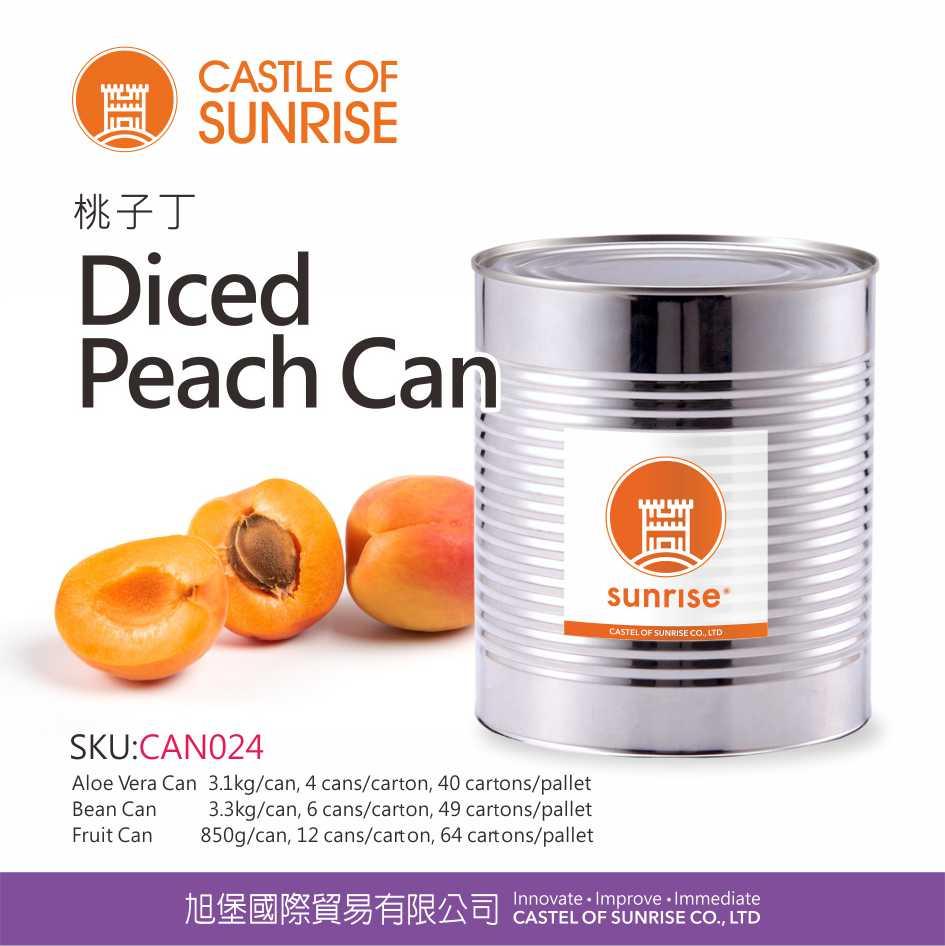 Diced Peach Can | Castle of Sunrise Co.,Ltd